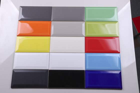 100x200mm de Groene Tegels van de Schuine randmetro voor Binnenlandse het Waterabsorptie van de Muurdecoratie