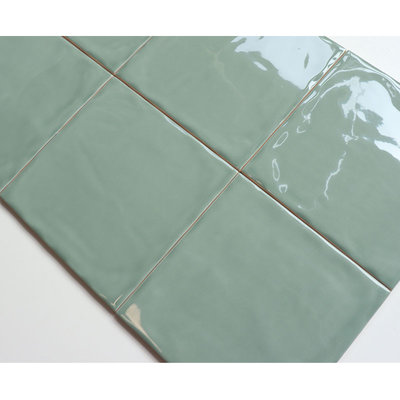 Ongelijke Oppervlakte 15x15cm van het huisdecor Donkergroene Ceramische Muurtegel
