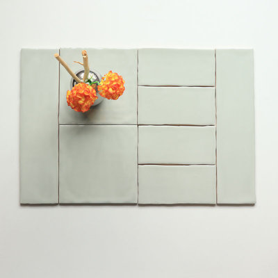 Van het de Kleurenontwerp van het achtergronddecorcement Groene van de de Golfrand Ceramische de Muurtegel