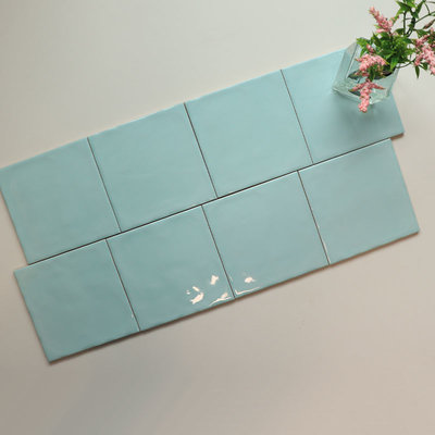 Van de de Badkamers de Ceramische Muur van Bouwmateriaalduck egg blue color glazed Tegels 150*150