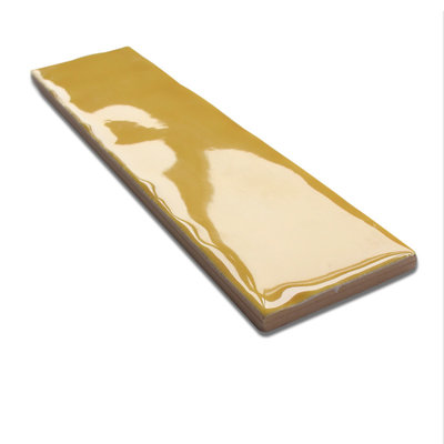 van de de Badkamers Gele/Oranje Kleur Verglaasde Muur van 2x8 Inches/50x200mm de Metrotegel