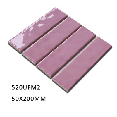 50x200mm/2x8 duim Purpere Decoratieve Ceramische Metro/Metro Tegels voor Muur