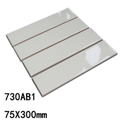 Tegel van de de Duim de Ceramische Witte Muur van 75x300mm/3*12 voor de Decoratie van het de Muurontwerp van de Hotelbadkamers
