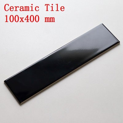 100x400 zwart-witte Ceramische Metrotegel voor Keuken/Badkamers/Balkon/Toiletmuurdecor