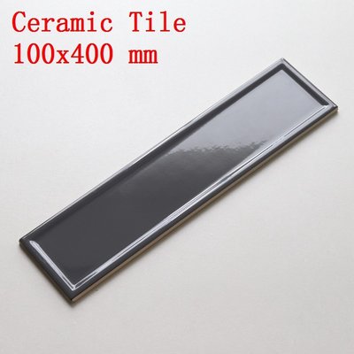 100x400 zwart-witte Ceramische Metrotegel voor Keuken/Badkamers/Balkon/Toiletmuurdecor