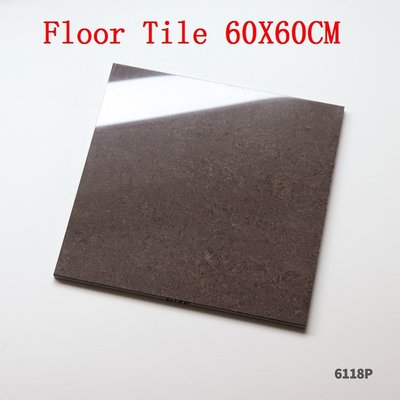 60x60cm Dubbele Glanzende Lading/Matt Surface Black White Brown-de Tegel van de Kleurenvloer