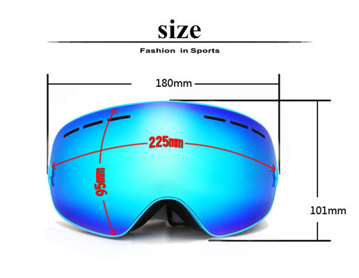 Gafas de la snowboard de la juventud, gafas de la nieve de OTG con anti - marco de la lente TPU de la niebla UV400