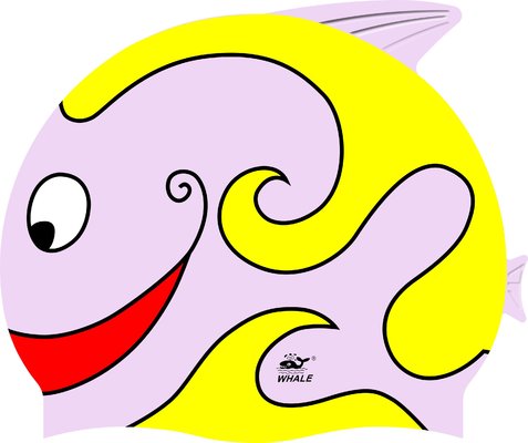 El tiburón de los pescados embroma el silicón animal de la impresión en color de los casquillos de natación unisex