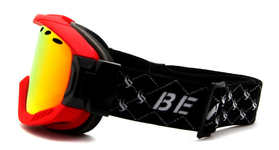 Gafas antis adultas de la nieve de la niebla de la lente roja del CP con compatibilidad del casco y el logotipo de la aduana
