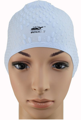 OEM White Silicone Swimming Head Cap Swimming Hats for Long Hair