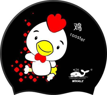 Los sombreros de la natación de los niños de encargo impresos nadan los casquillos para los niños, blanco/azul/rosa