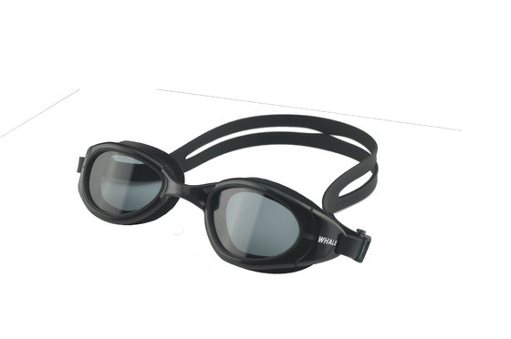 Máscara menor negra de la nadada de las gafas de la natación de TPR con diseño colorido