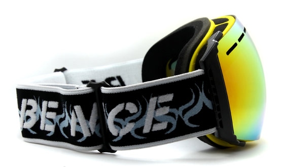 Gafas Frameless populares del esquí de las gafas del esquí del amarillo TPU que cupieron sobre los vidrios