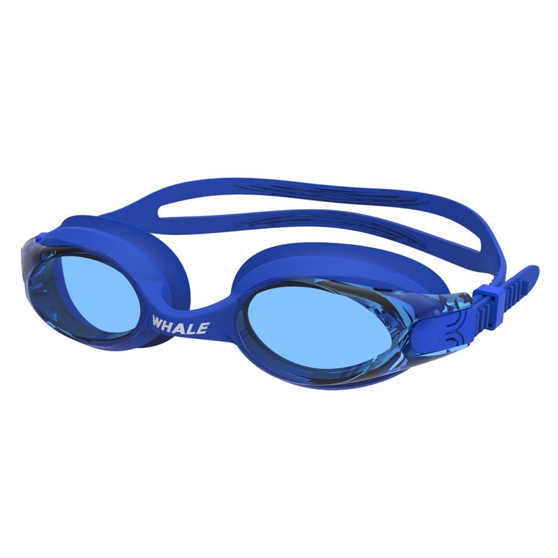 Gafas de la natación del agua abierta del azul/del silicón del mar con la lente granangular de la curva