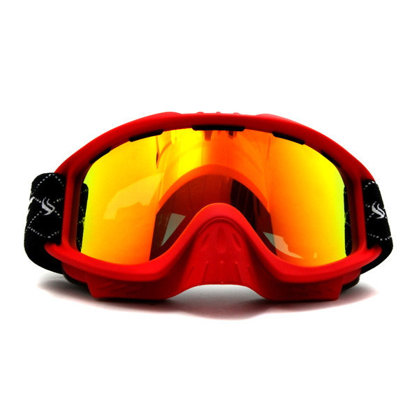 Gafas durables de la snowboard de la lente del espejo de los deportes REVO rojas con el puente de la nariz