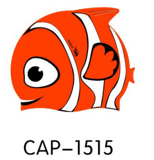 Casquillos preciosos del silicón de los casquillos de natación del bebé de la forma de los pescados o de la nadada del látex ligeros