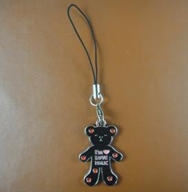 le cinghie e i keychains adorabili economici del telefono cellulare dell'orso metal la Cina
