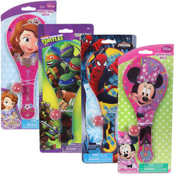 Cartoon Mickey Mouse Plastic Paddle Ball Toy For Party Favors