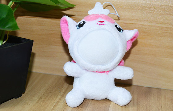 Il gatto della peluche farcito fronte di bianco 10CM DIY 3D ha farcito le bambole con i fronti della foto