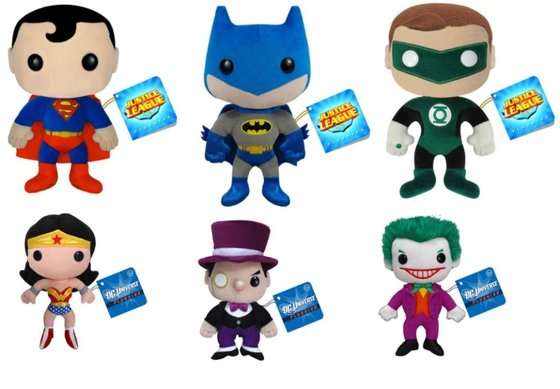 Fashion Small Justice League Plush Toys Action Figure in Red and Blue