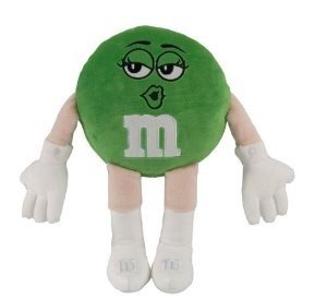 La peluche media verde del fumetto degli animali farciti di M&amp;M gioca la dimensione di 25cm
