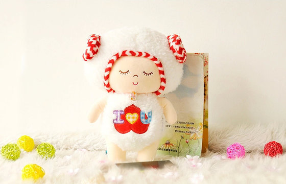 La novità 8&quot; sonno calmo bianco del panno molle eccellente ha farcito i giocattoli della peluche del regalo dei bambini