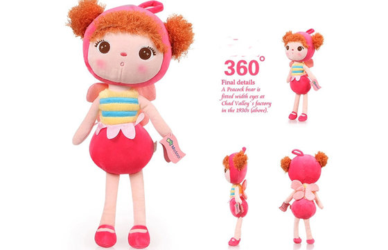 giocattoli svegli della peluche della ragazza di 50cm e bambola farcita del fumetto del bambino per il regalo di festa del nuovo anno