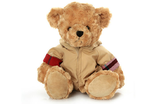 Il vestito da cappotto del cotone di materiale da otturazione di 100% pp si siede il regalo di compleanno bambola di pezza orsacchiotto della peluche 30CM