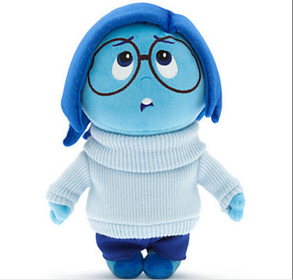 Inside Out Cartoon Disney Plush Toys Sadness With 28cm Blue