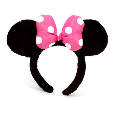 Cappello della fascia di Disney - accessorio del costume delle orecchie di Minnie Mouse della peluche con l'arco per il partito