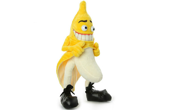Yellow big Funny Rogue Banana custom stuffed toys Polyester Quilt Filling dolls