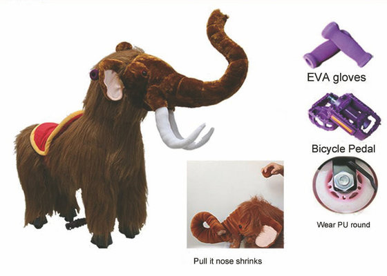 Interesting Kids Plush Elephant Ride / Mechanical Horse Toys Entertainment Equipment