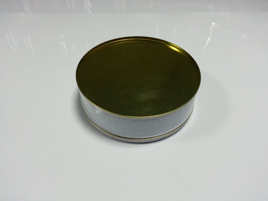 Painted Round Tin Cans , Tin Boxes ,Tin Cases With PVC Clear Window