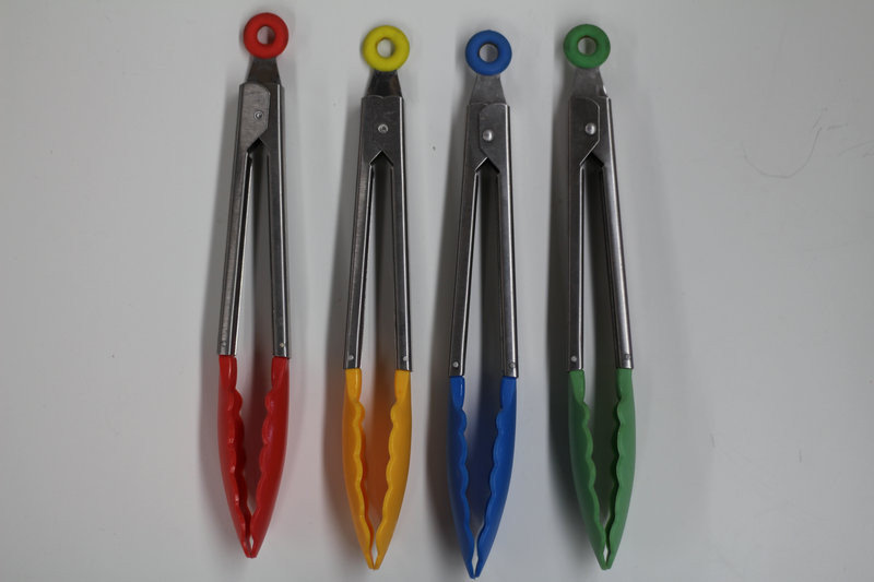 Prodotti della cucina del barbecue, metallo delle tenaglie dell'acciaio inossidabile con la testa del nylon