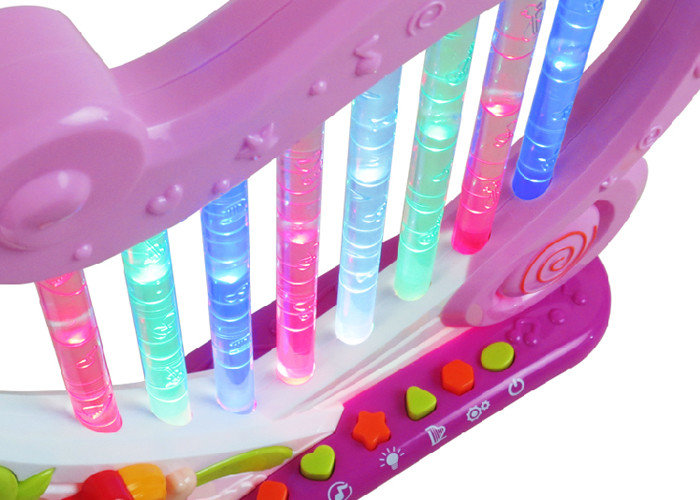 I giocattoli educativi di musica dei bambini di rosa con il trasduttore auricolare sostengono la canzone e la storia