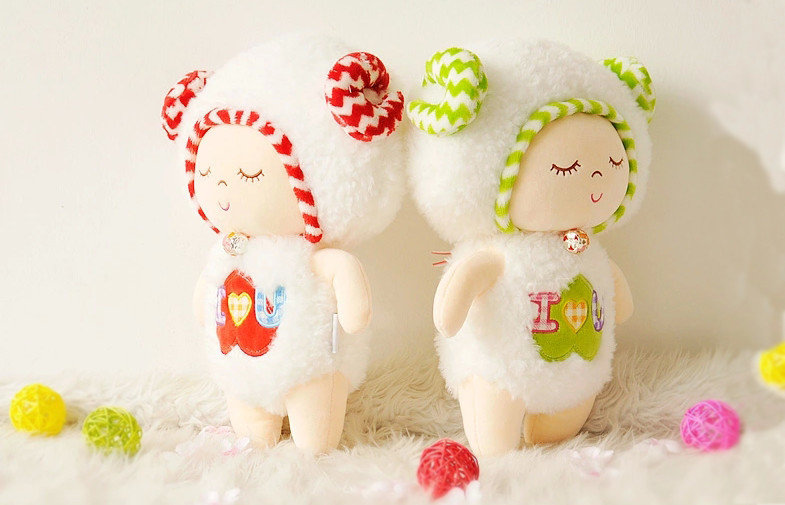 La novità 8&quot; sonno calmo bianco del panno molle eccellente ha farcito i giocattoli della peluche del regalo dei bambini