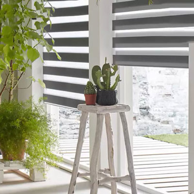 2020 Hot Sale Double Layer Window Blind Roller Zebra Blinds Manual Motorized Control