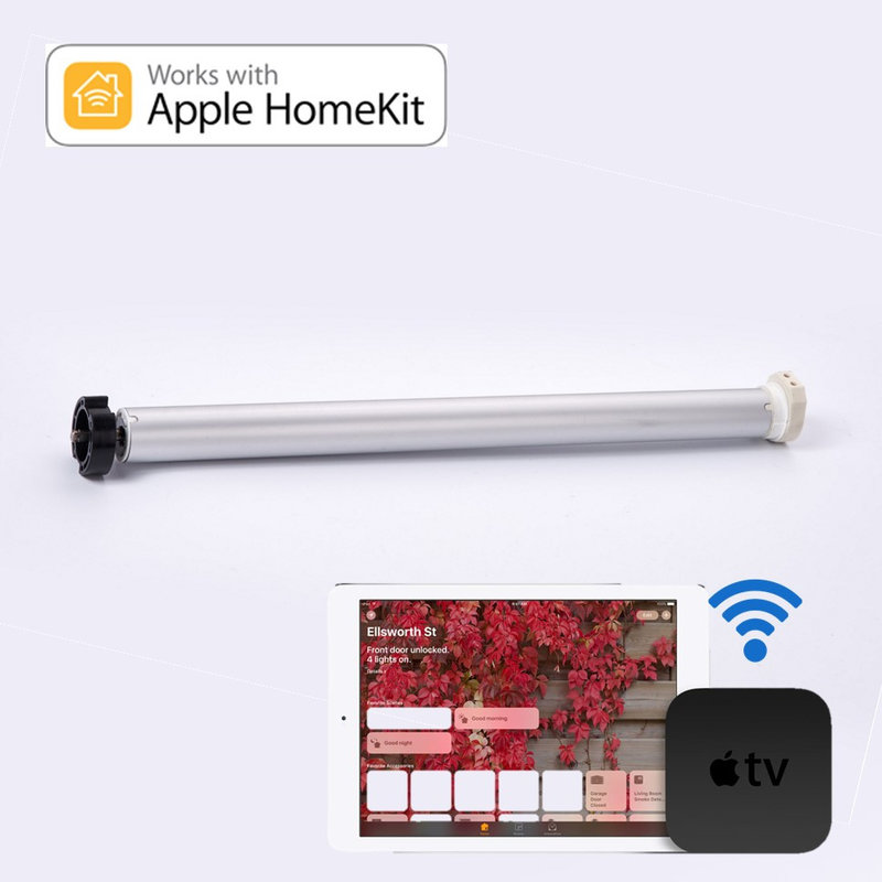Low Noise Home Kit wifi IOS system Tubular Motor smart roller blinds motorized blinds smartwindow shades voice control