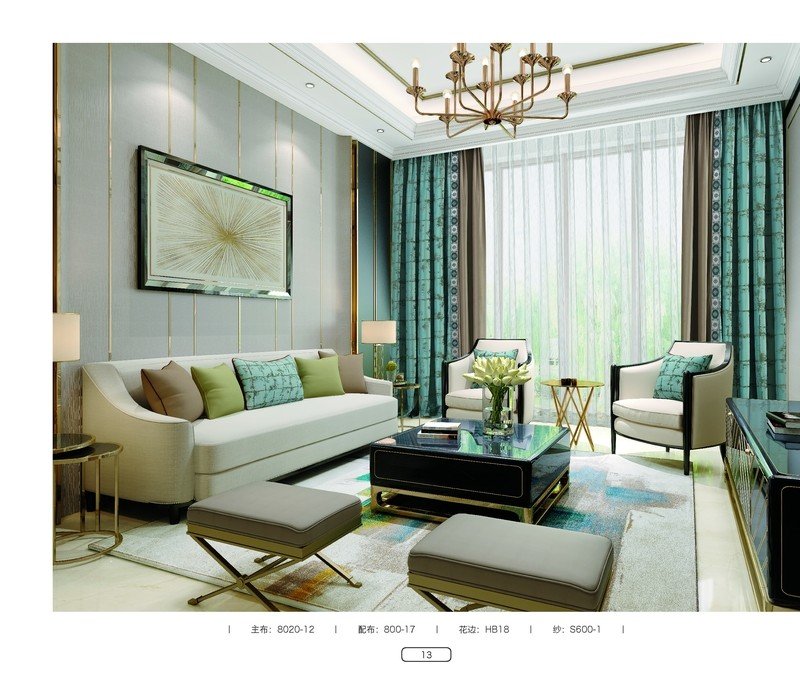 Thick Blackout Curtains Modern High Shading fabric drapery for Bedroom Living Room Window Blinds Drapes
