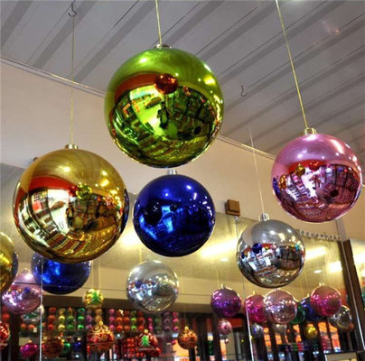 Boule gonflable colorée de miroir pour la décoration de Noël avec le tissu durable de miroir