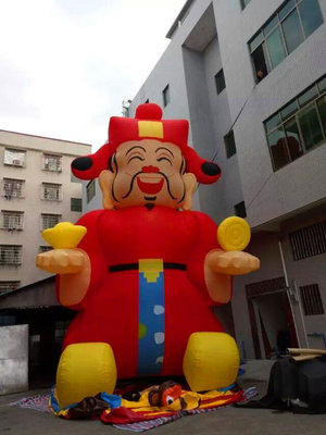 Dieu gonflable rouge de produits de la publicité de PVC d'OIN de modèle de richesse