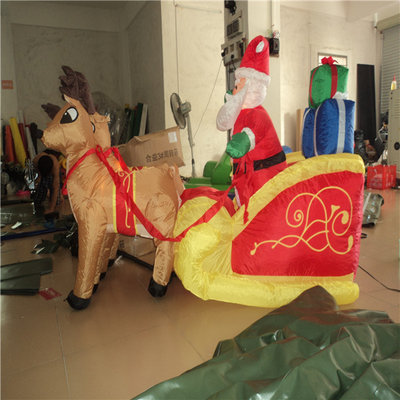 Homme de publicité de décoration de Noël de bâche de PVC/Père Noël/cerfs communs gonflables