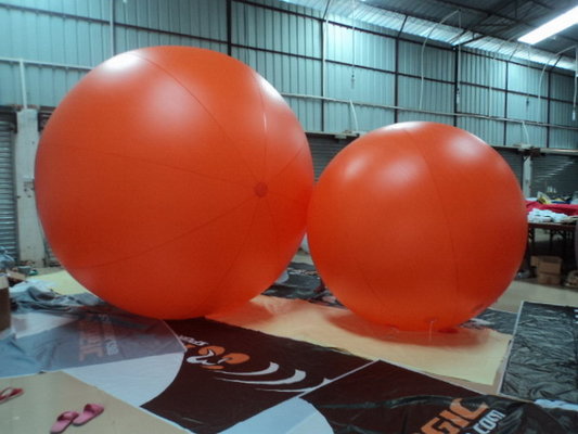Giant Orange 0.18mm Inflatable Advertising Balloons For Shopping Mall