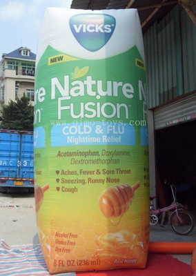 Impression numérique de PVC à bière de bouteille de modèle de produits gonflables ignifuges de la publicité