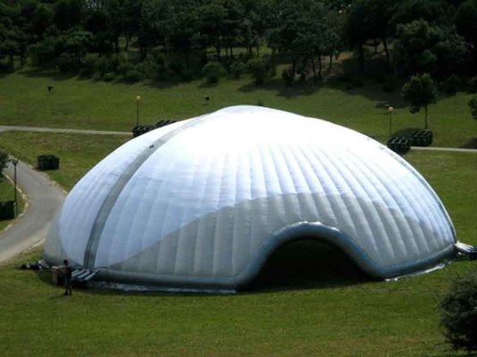 tourisme de bâche de PVC de 0.9mm + de tissu d'Oxford/la publicité du jaune gonflable de tente de partie