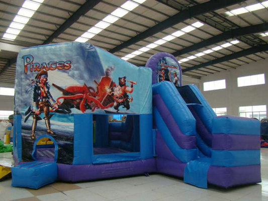 Jeux gonflables de sports de petit Moonwalk extérieur de Dora d'enfants, château plein d'entrain bleu
