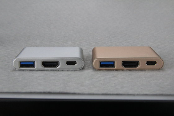 HSC116 usb 3.1 type-c to usb 3.0 hub for Computer and Mobile Phonesilver/golden/grey up to 10 Gbps usb type c multiport