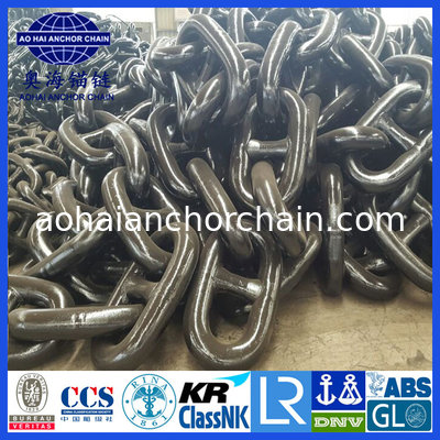 Up to 182mm AM3 Black Painted ISO 1704 Stud Link Anchor Chain with KR LR BV NK ABS DNV certification