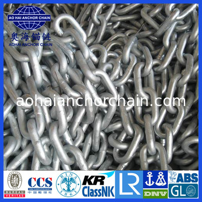 Galvanized Open Link Anchor chain- Aohai Marine China Larest Factory with IACS and Military Cert.