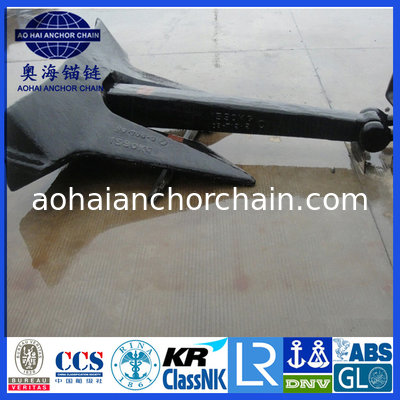 Black Painted AC-14 HHP Anchor, Drag Anchor stockless AC-14 high holding power Anchor with KR LR BV NK DNV ABS CCS cert.
